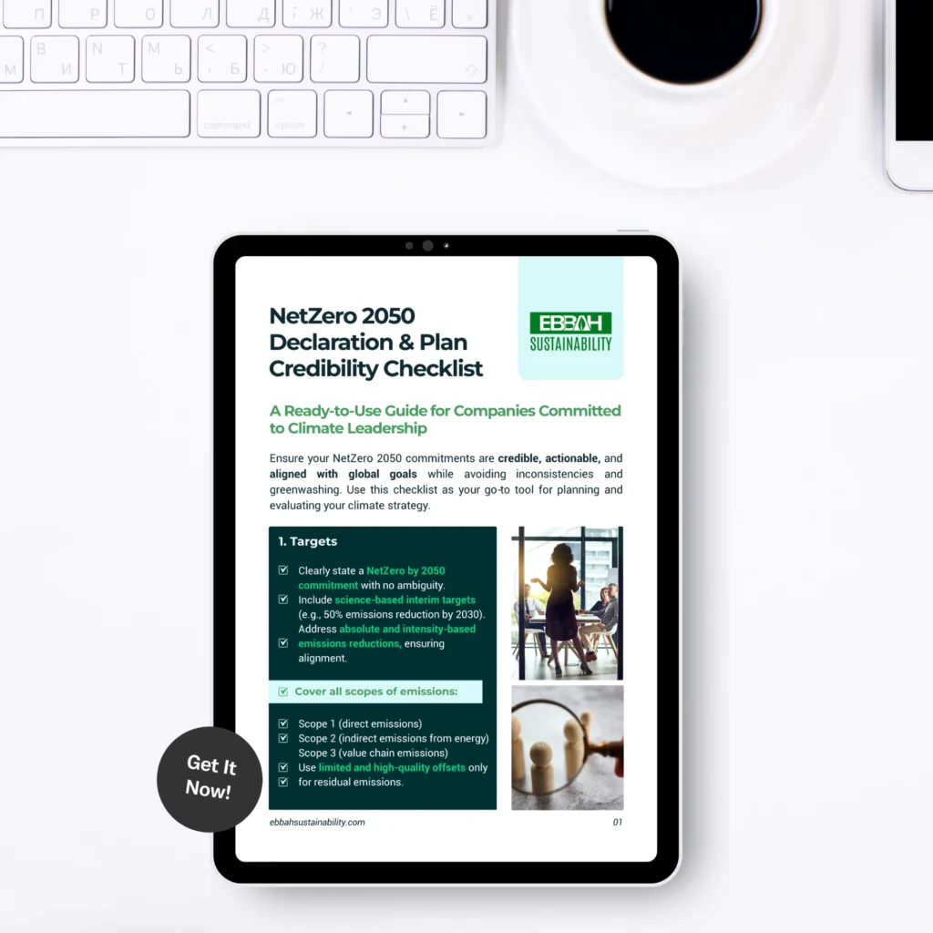 NetZero 2050 Declaration Plan Credibility Checklist - Sustainability ...